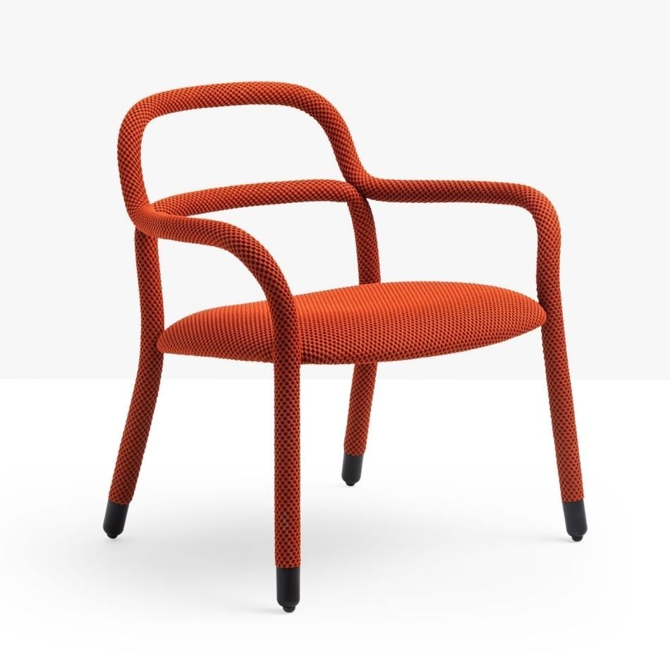 Contemporary chair - Pippi AP R_TS - MIDJ - fabric / synthetic leather ...