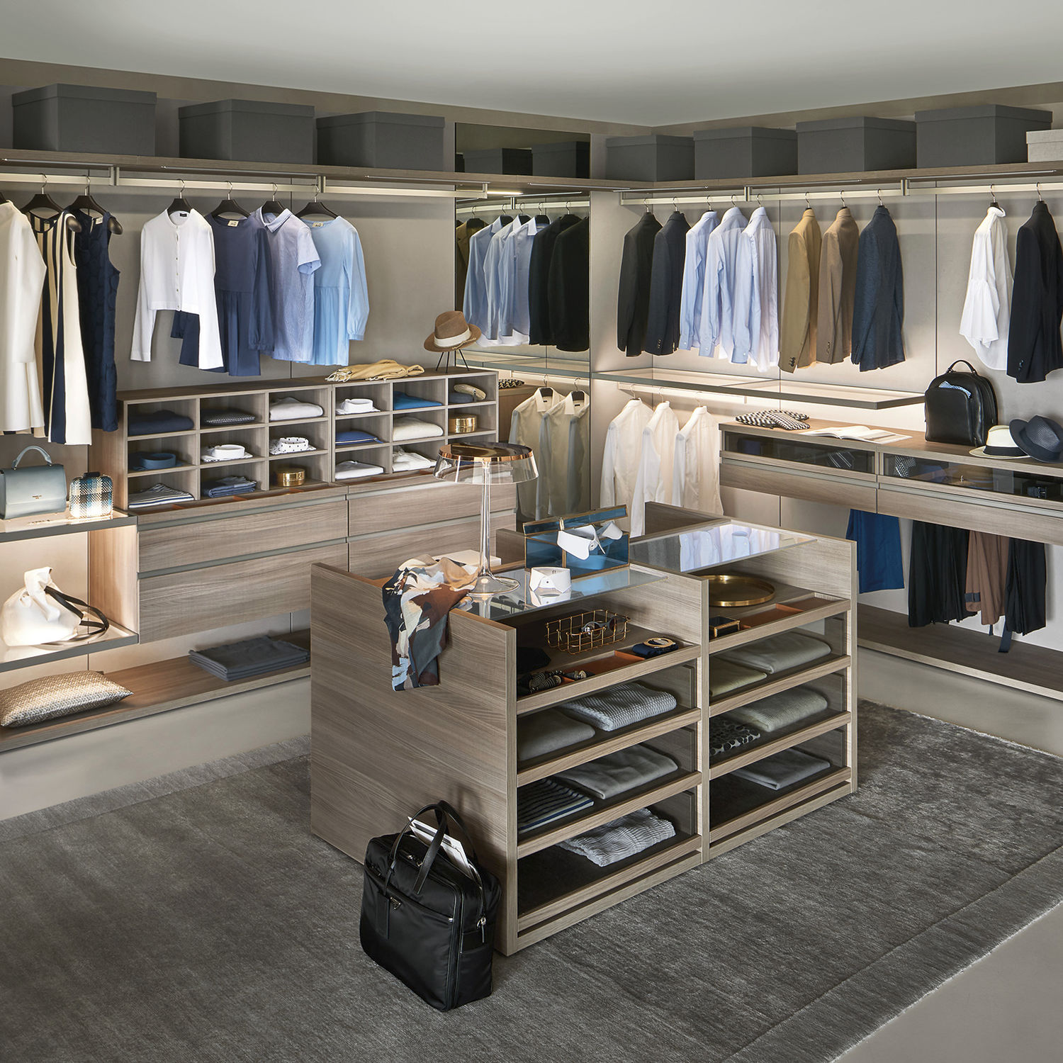 Corner walk-in wardrobe - PANORAMA - SANGIACOMO - modular ...