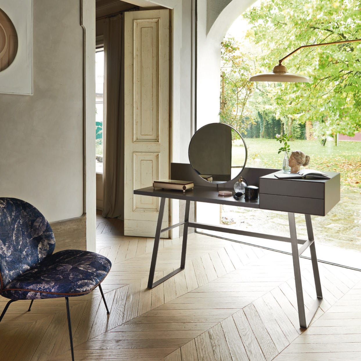 Contemporary secretary desk - SANGIACOMO - lacquered wood / metal ...