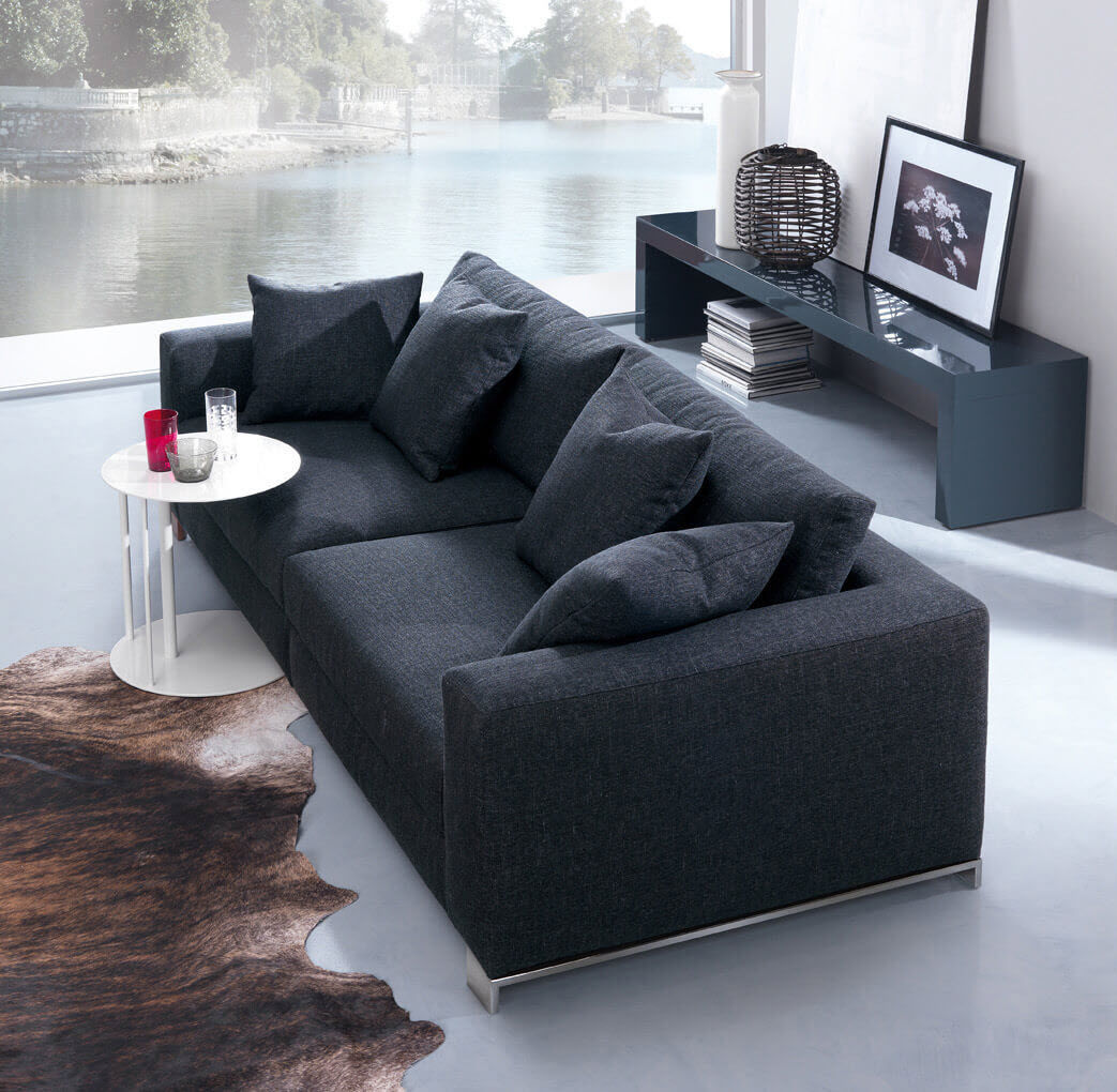 Modular sofa - DUBLINO - Pol 74 - beige / anthracite / fabric