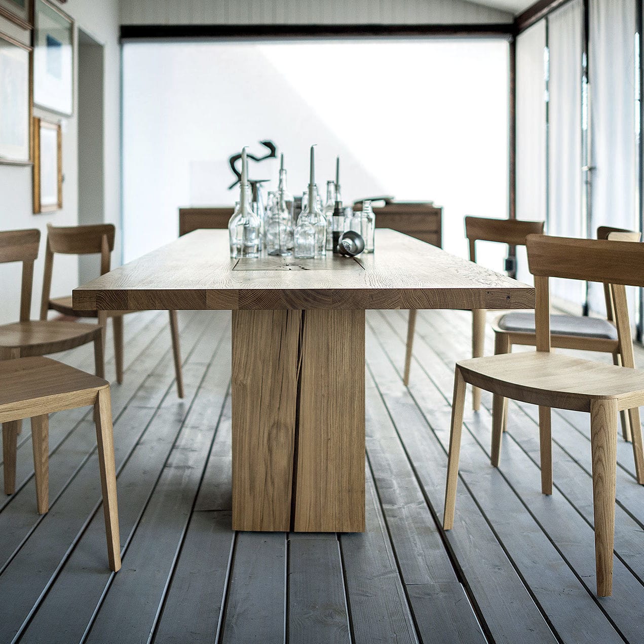 Contemporary table - BOSS EXECUTIVE - Riva 1920 - oak / solid wood / walnut