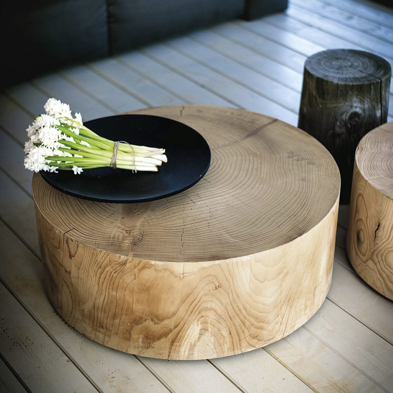 Contemporary coffee table - ECO - RIVA 1920 - solid wood / cedar ...