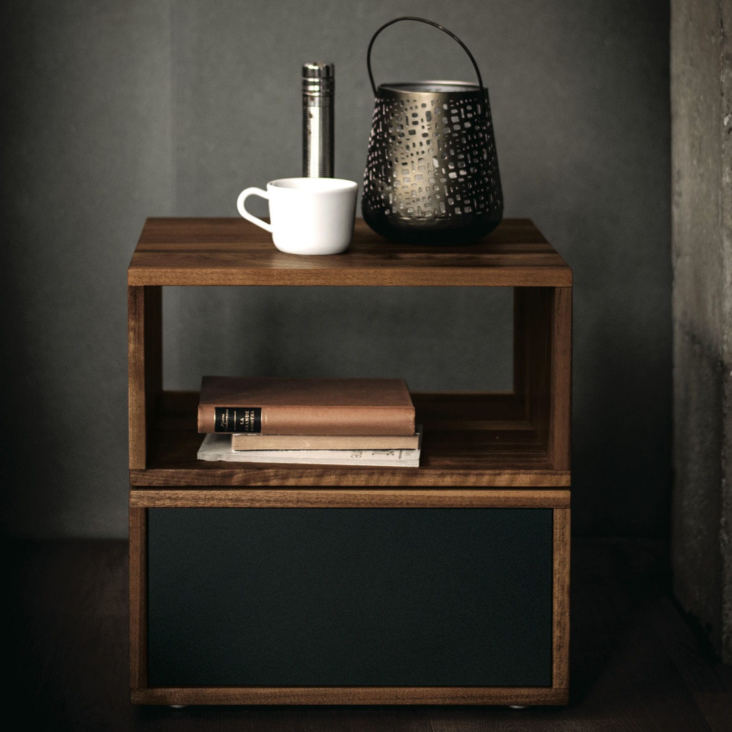 Contemporary bedside table - FREEDOM - RIVA 1920 - solid wood / square ...