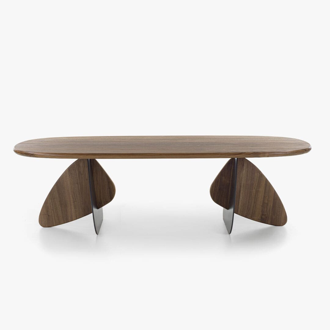 Contemporary table - CROSS - RIVA 1920 - oak / solid wood / walnut