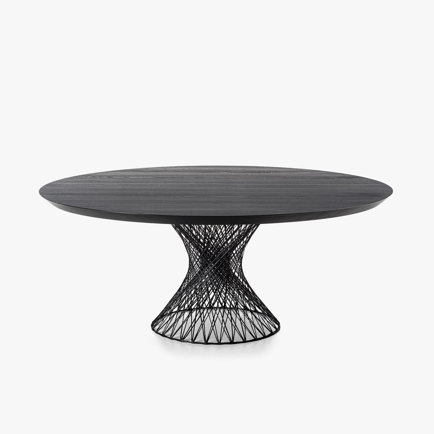 Contemporary table - WEB - RIVA 1920 - solid wood / carbon fiber / metal base