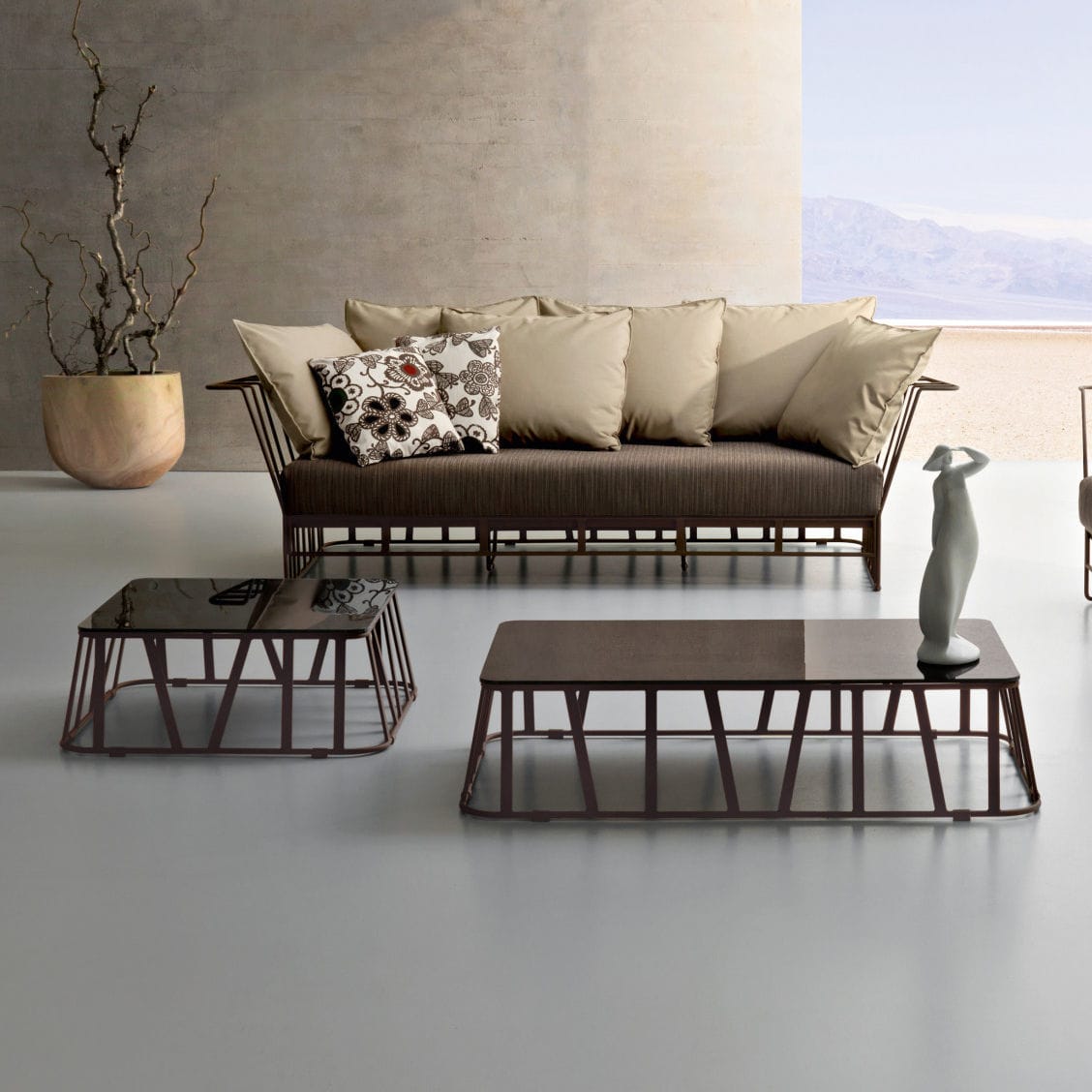 Contemporary coffee table - HAMPTONS GRAPHICS - Roberti Rattan - glass ...