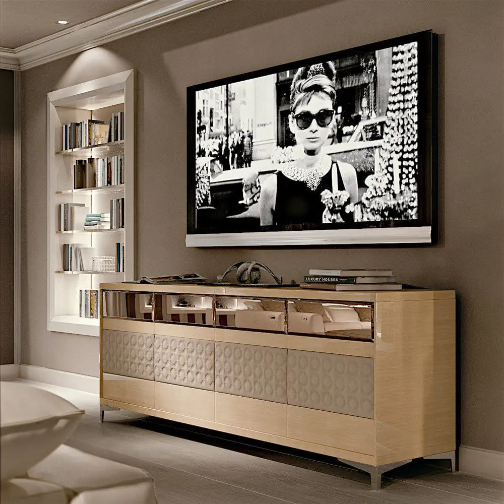 Contemporary TV cabinet JAZZ San Marco with DVD player shelf home cinema wooden