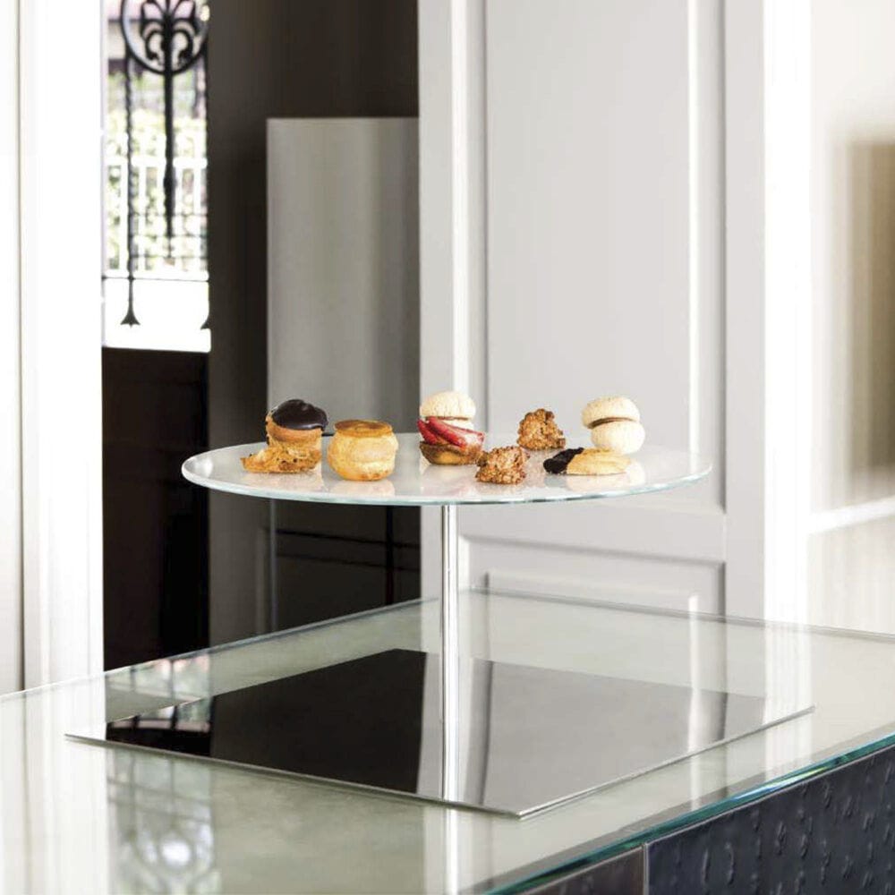 Food display rack - Schoenhuber Franchi - free-standing / steel / 3-shelf