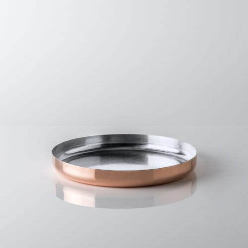 Flat plate - DROP - Schoenhuber Franchi - round / silver / copper