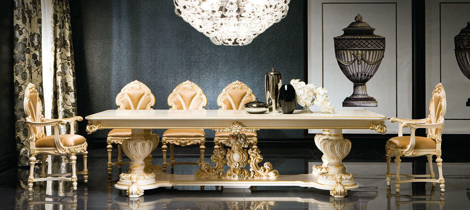 Classic dining table - FIDIA - Silik - crystal / rectangular / for hotel