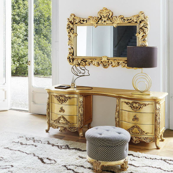 New Baroque design dressing table - AURA - Silik - wooden / for hotel rooms