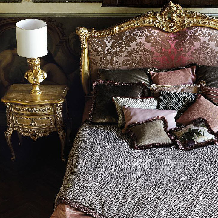 Classic bedside table - VESTA - Silik - crystal / rectangular / for hotel