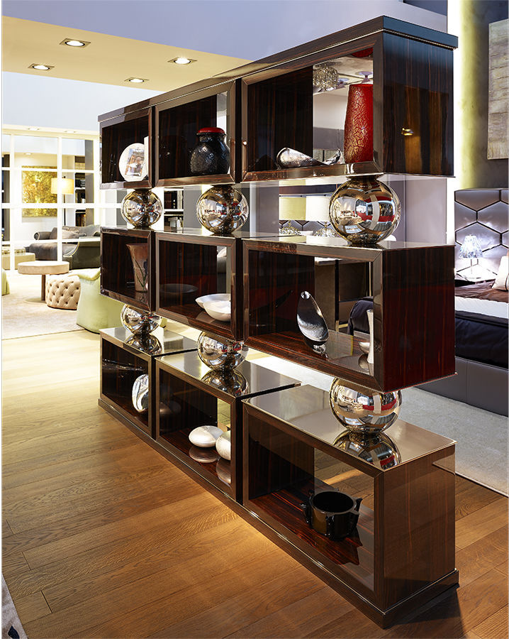 Contemporary shelf - Spheres - Siwa Soft Style Home - wooden / chromed ...