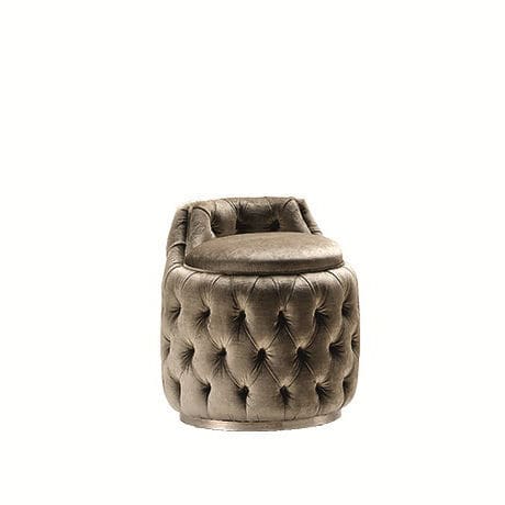 Chesterfield stool - Tres Chic - Siwa Soft Style Home - fabric / fabric ...