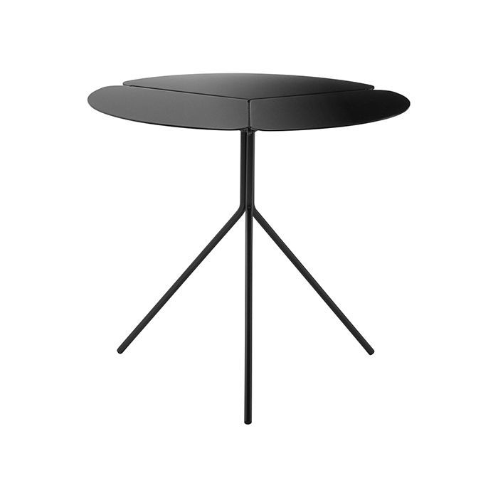Contemporary side table - FOLIA - SOFTLINE - metal / metal base / round