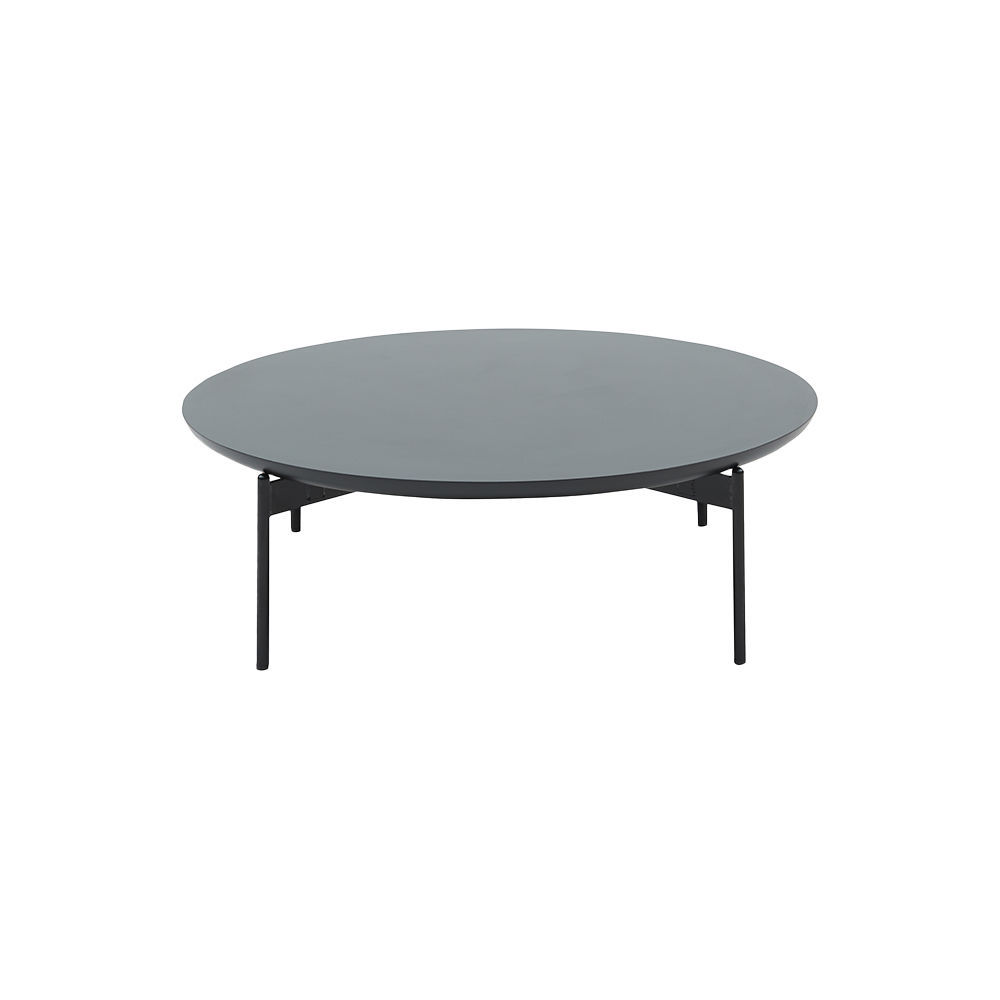 Contemporary coffee table - JOE - SOFTLINE - laminate / steel base / round