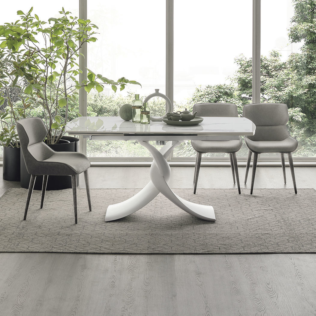 Contemporary dining table - TWIST 160 - Target Point - porcelain ...