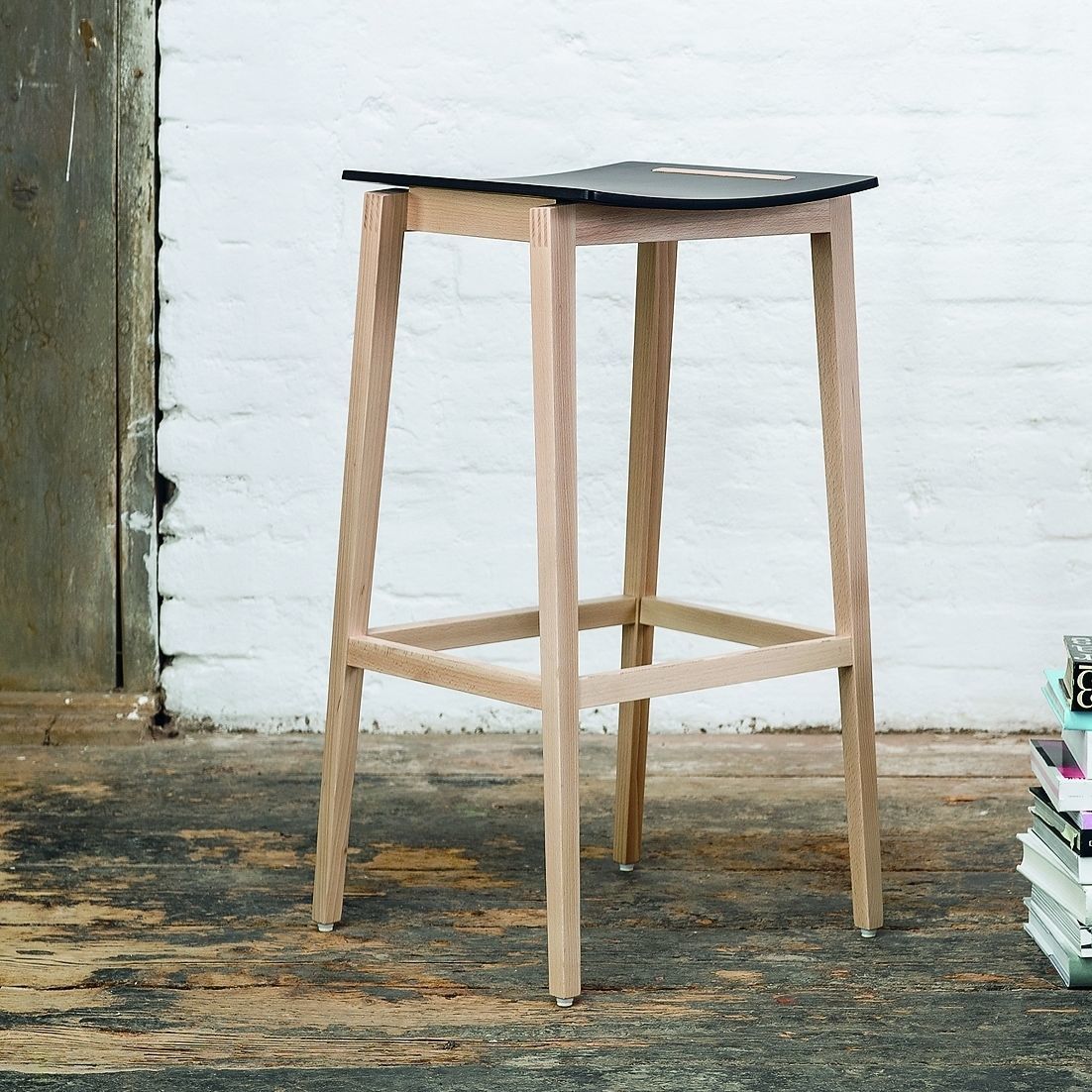 Scandinavian design bar stool - Stockholm - TON a.s. - oak / beech ...