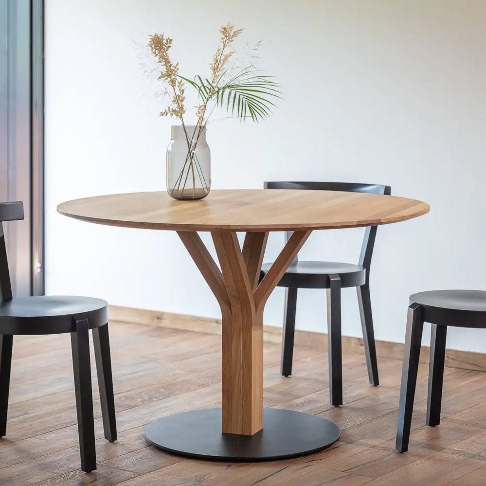 Contemporary dining table - Bloom 280 - TON a.s. - oak / beech / oak base