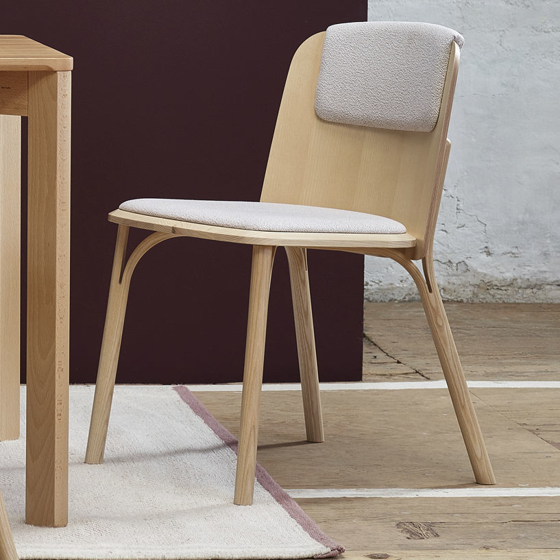 Contemporary dining chair - Split - TON a.s. - fabric / beech base ...