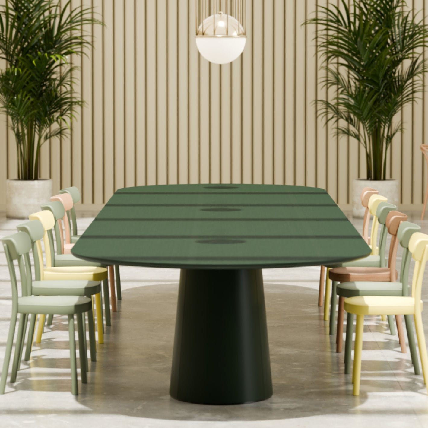 Contemporary table - P.O.V. plus 480 - TON a.s. - oak / beech ...