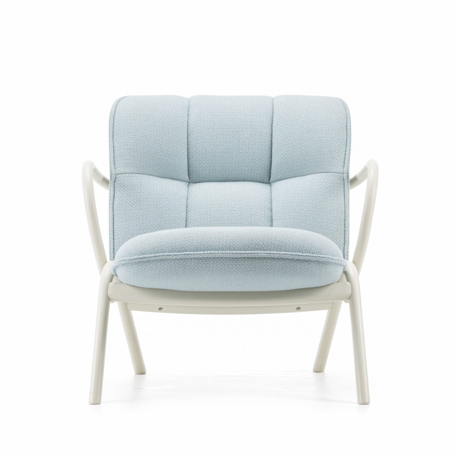 Contemporary lounge chair - CISSY - TON a.s. - leather / fabric / beech