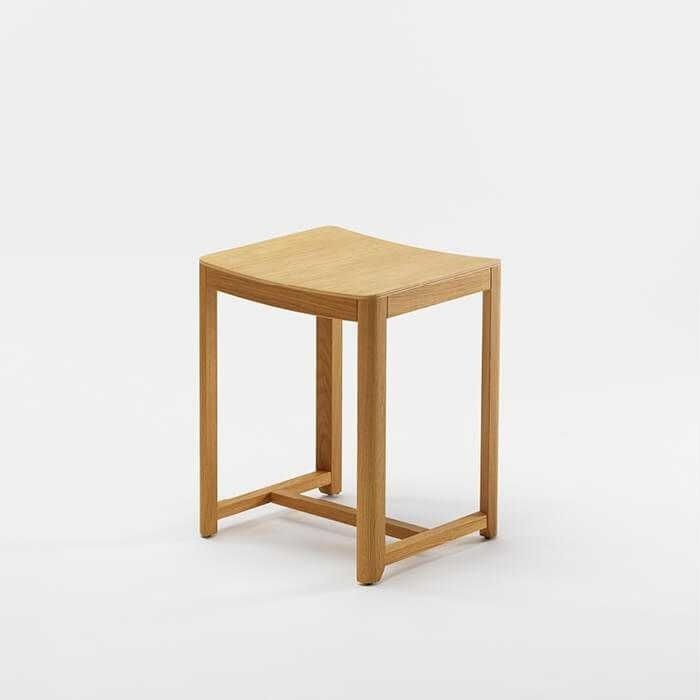 Contemporary stool - Seleri - Zilio A&C - oak / beech / fabric