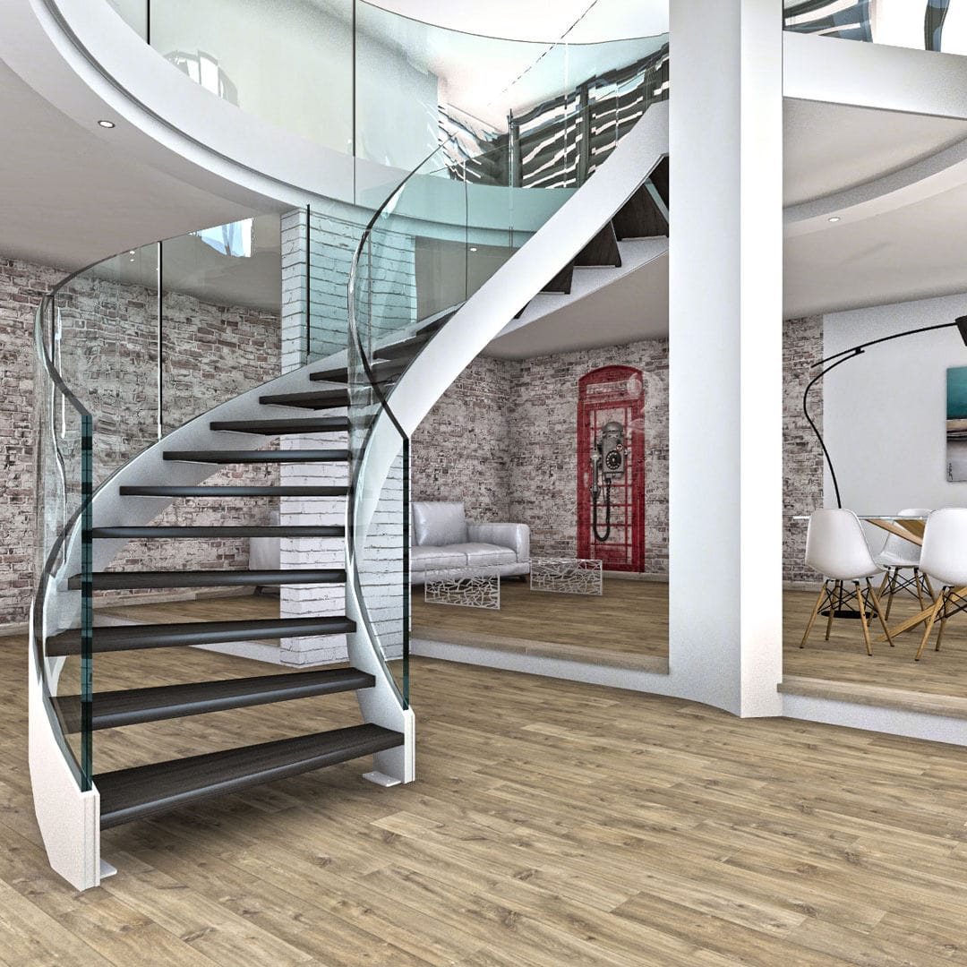 Helical staircase - NAUTILUS T-E-GLASS - ITALIAN FASHION STAIRS ...