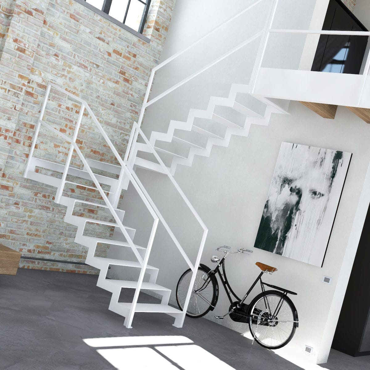 Straight staircase - LOGICA METAL R-METAL - ITALIAN FASHION STAIRS ...