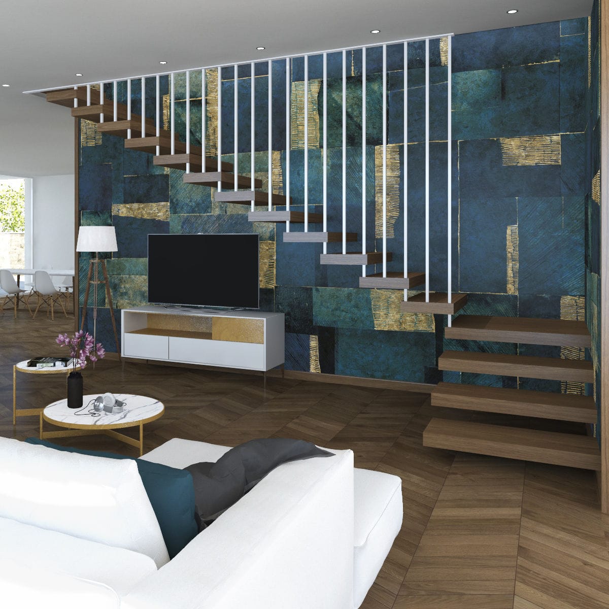 Straight staircase - INVISIBLE STRUCTURE TS - ITALIAN FASHION STAIRS ...