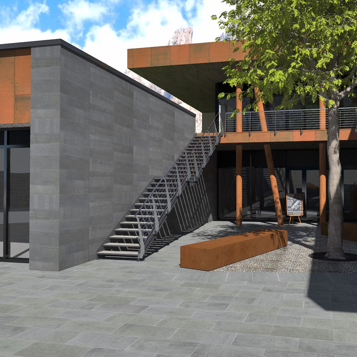 Straight staircase - LERICI V-EAS - ITALIAN FASHION STAIRS - quarter ...