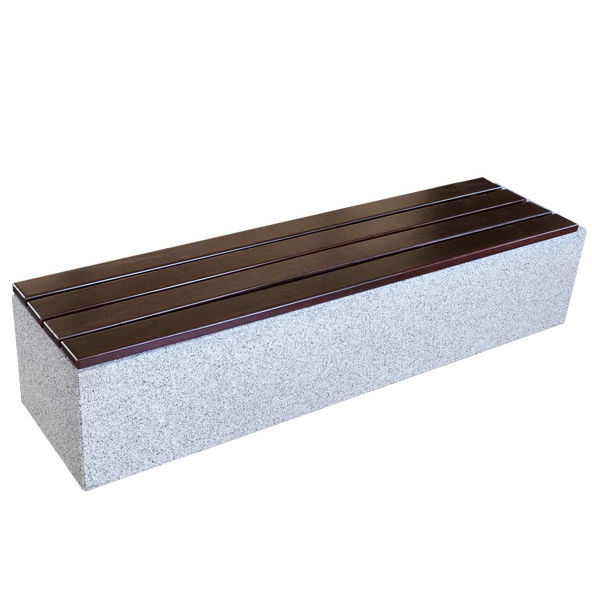 Contemporary public bench - KUBE MAD - Benito - wooden / concrete
