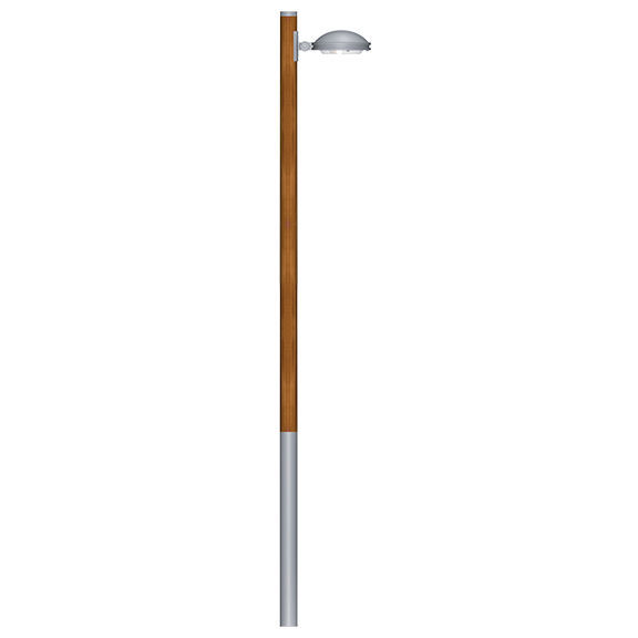 Lighting pole - Totem - Eclatec - glue-laminated wood / larch ...