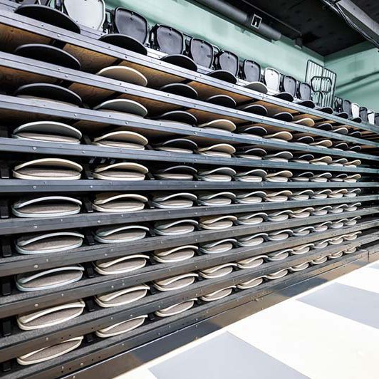 Telescopic stadium seating - INTEGRA - Irwin Seating - with hide-away seats