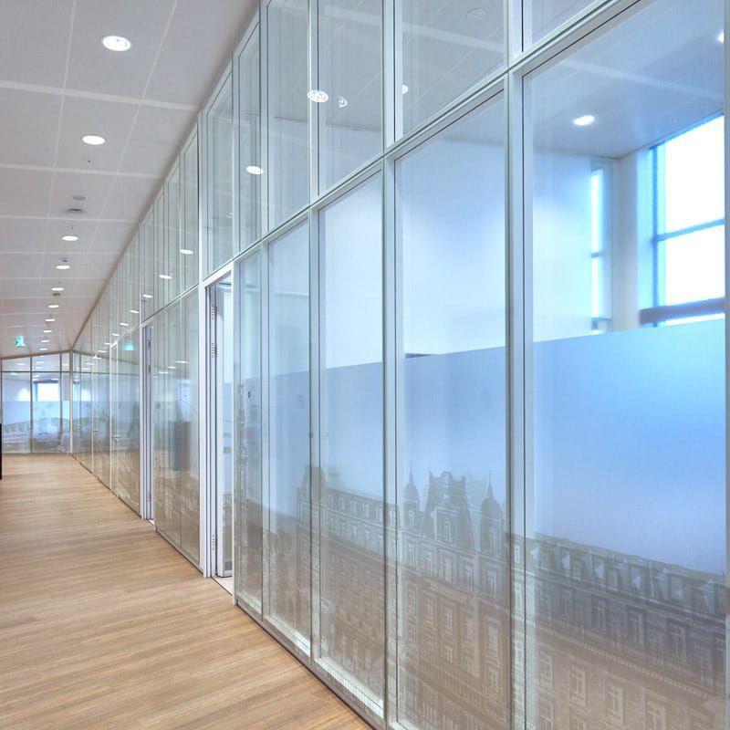 Removable partition - STRING² - Maars - glazed / for offices / for ...