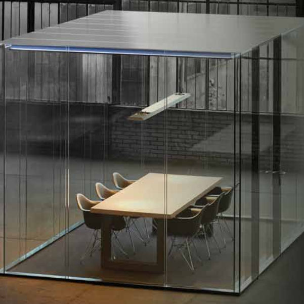 Acoustic office pod - LINEACUBE - Maars - glass / for open space