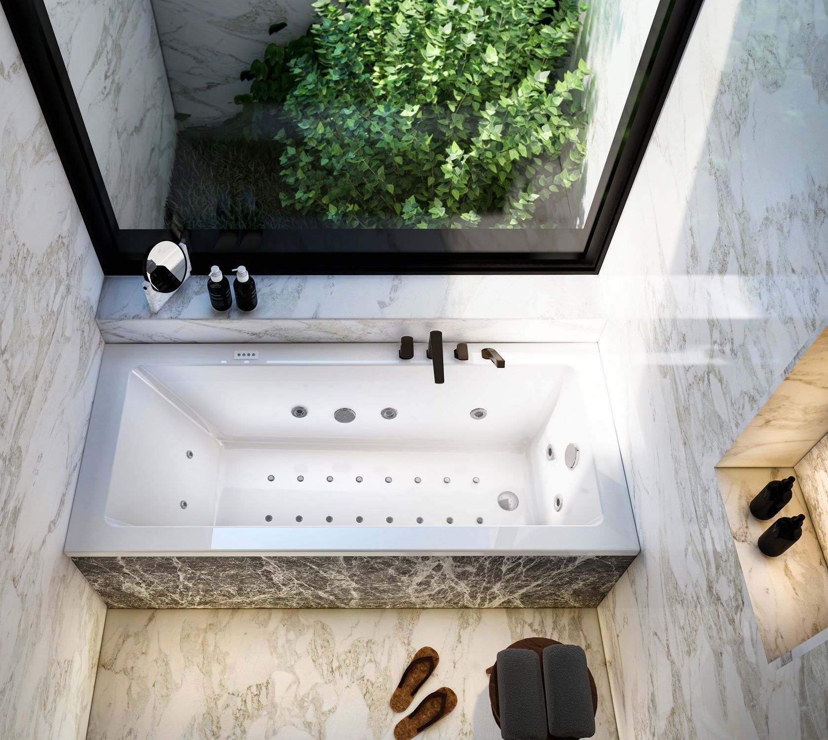 Whirlpool bathtub - Vanda Solo - Condor - for homes / contemporary / deep
