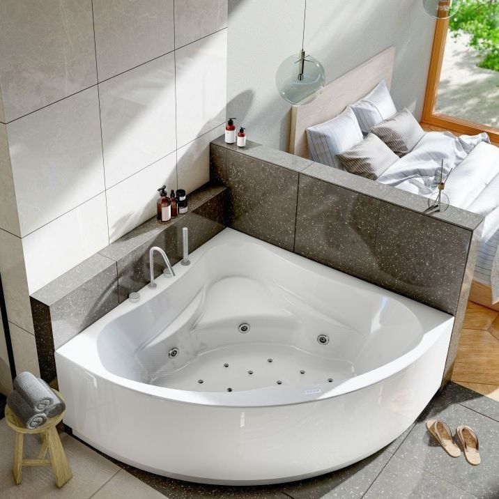 Whirlpool bathtub - MORAINE - Condor - corner / for homes / acrylic resin
