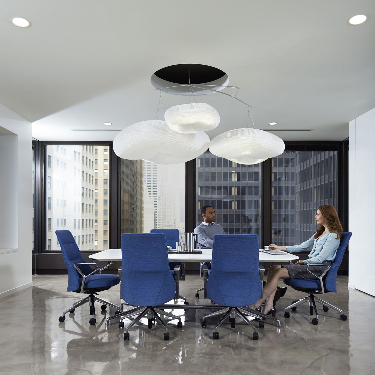 Classic conference chair - MASSAUD - Coalesse - fabric / polypropylene ...