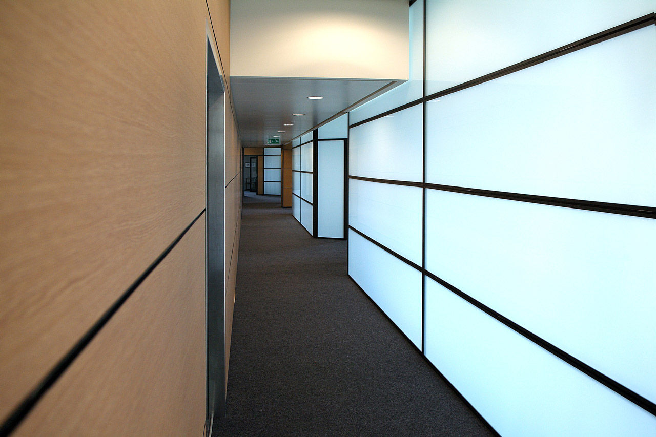 Removable partition - S7 - Clipper - glass / for offices / translucent