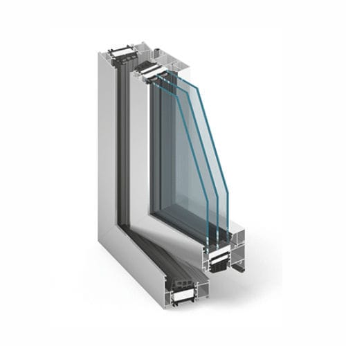Aluminum window profile - MB-86 - Aluprof S.A - thermally-insulated