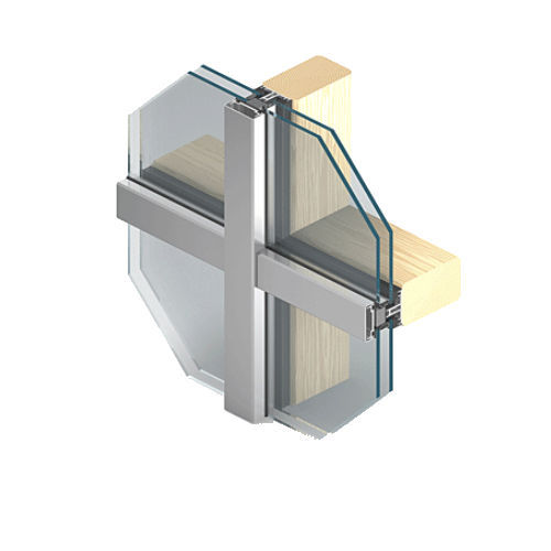 Stick system curtain wall - MB-SR50 A - Aluprof S.A - aluminum and glass
