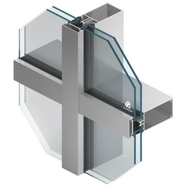 Panel curtain wall - MB-SR60 Series - Aluprof S.A - glass / aluminum ...
