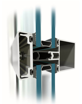 Stick system curtain wall - MB-SR50 - Aluprof S.A - aluminum and glass