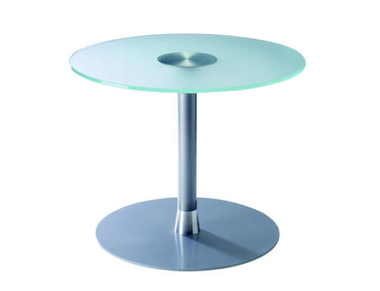 Contemporary side table - ATOMA - Rossin - glass / round / home