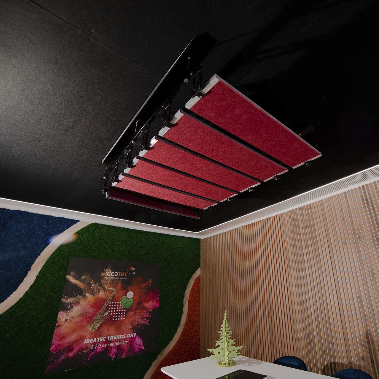 Wooden suspended ceiling - SILENCE - Ideatec Advanced Acoustic ...