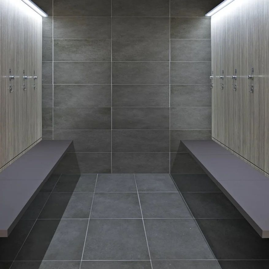 Contemporary locker room bench - UP - Fit Interiors - MDF / laminate ...