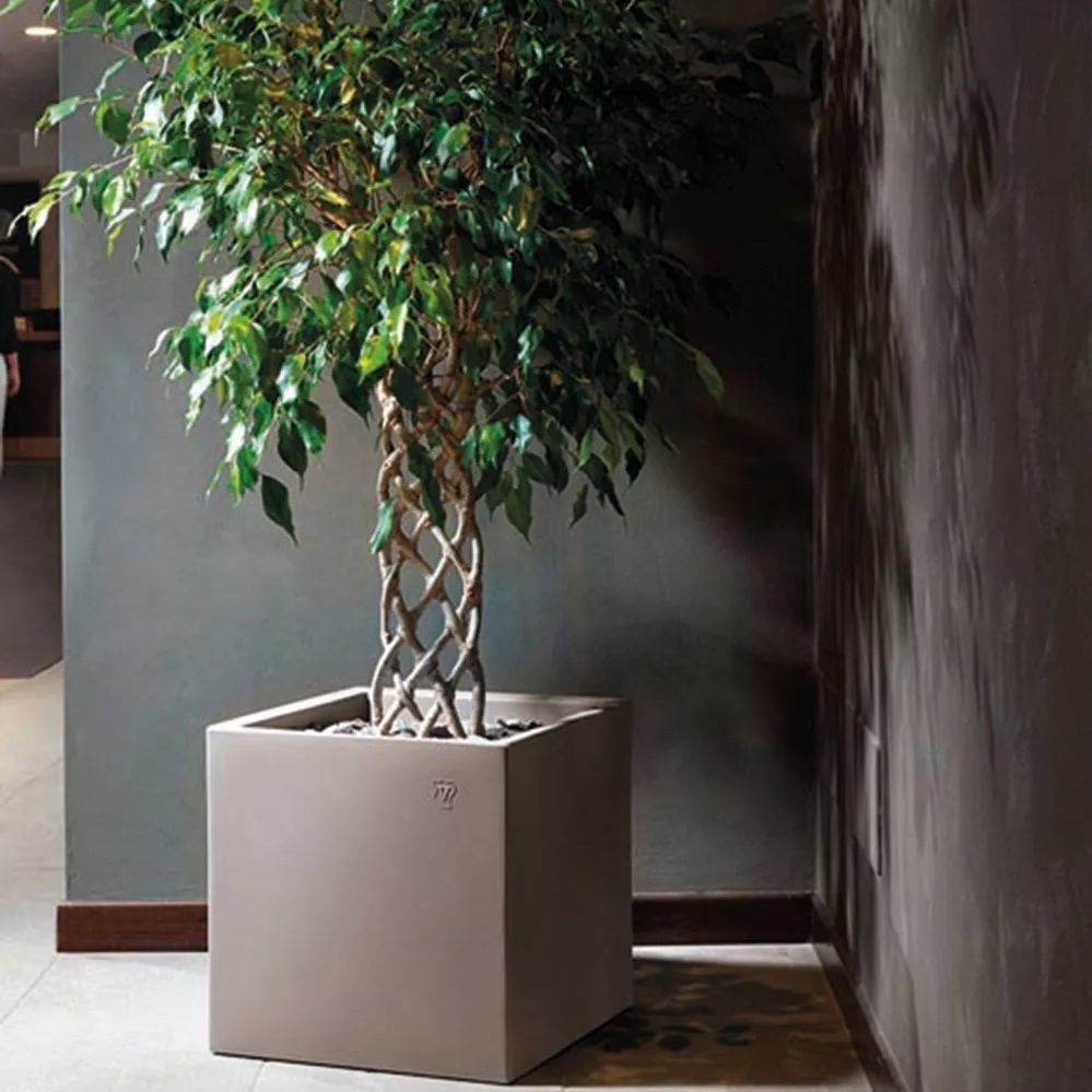 Polyethylene plant pot - PILAR - Fit Interiors - rectangular / cube ...