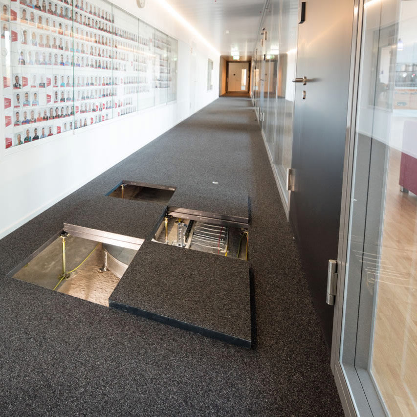 Metal raised access floor structure - TYPE 5 - Lenzlinger Access Floors ...