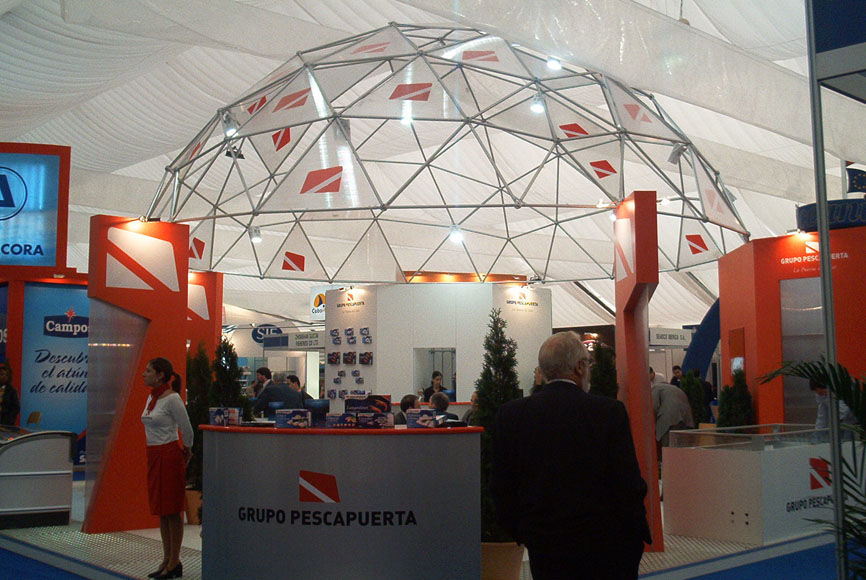Exhibition reception structure - M12 LIGHTWEIGHT DOMES - MERO-TSK